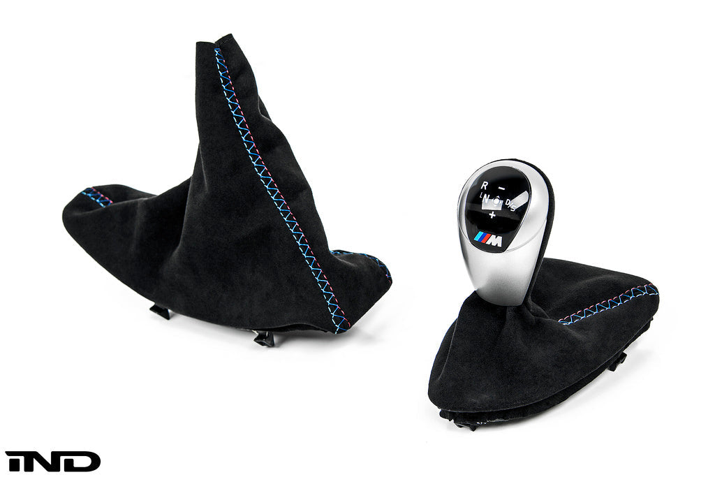 IND E9X M3 Tri-Color Stitched Alcantara Shift Boot Set | Park Auto ...