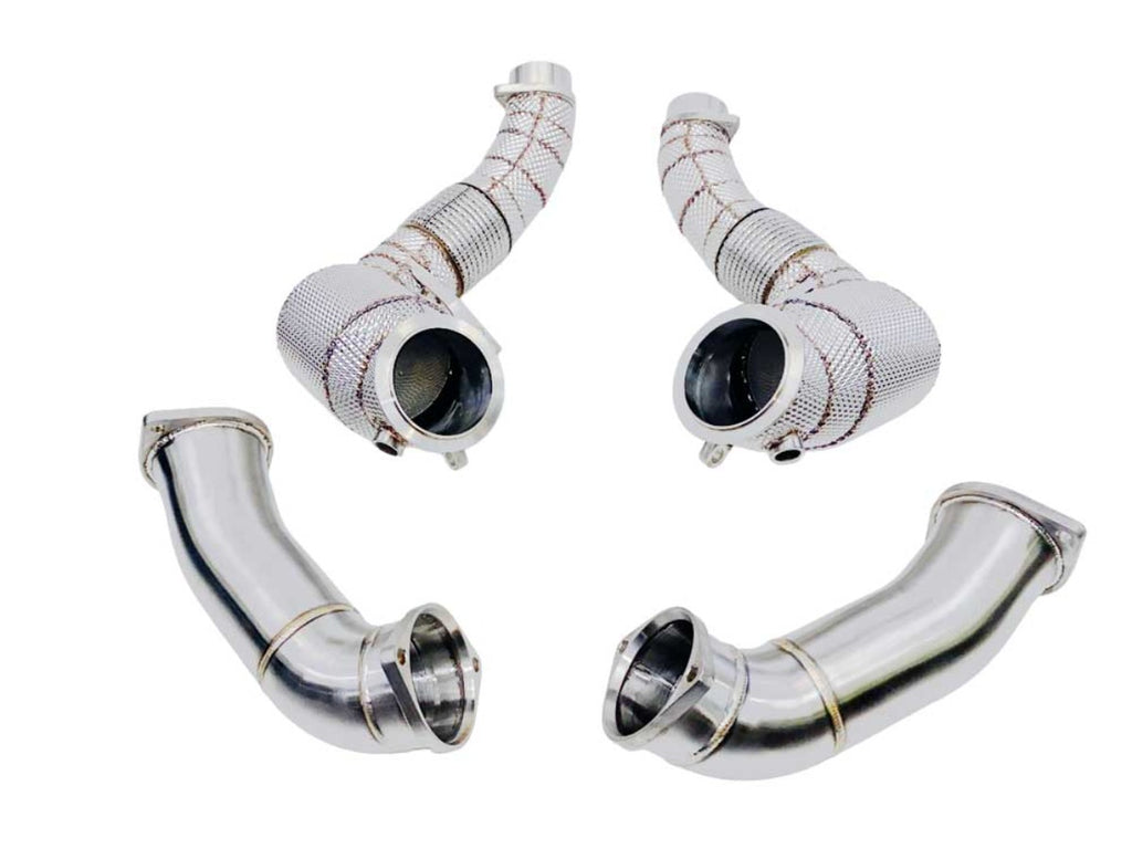 Racing Dynamics Catted Downpipes W/HS - BMW / F9X / M5 / M8 / X5M / X6 ...