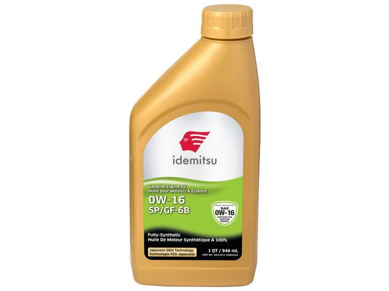 IDEMITSU Full Synthetic Engine Oil 0W-16 GF-6 1 QT | Park Auto Motorsports