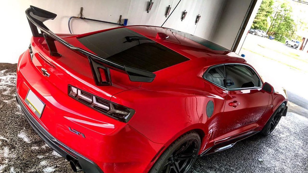 C7 Carbon 1LE OEM Style Rear Spoiler Painted Gloss Black Chevrolet Cam ...