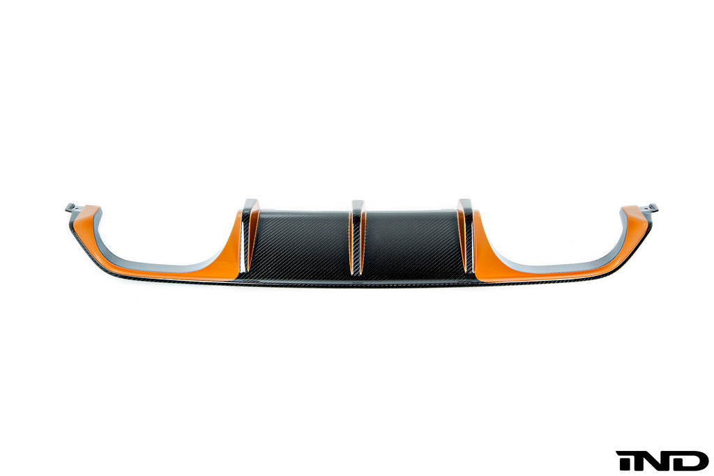 BMW M Performance F8X M3 / M4 Carbon Diffuser + Acid Orange Accents ...