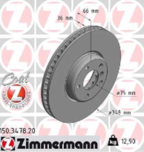 BMW Brake Disc - Zimmermann 34116898729 | Park Auto Motorsports